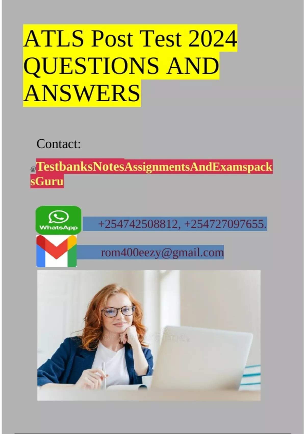 ATLS Post Test 2024 QUESTIONS AND ANSWERS ATLS Stuvia US