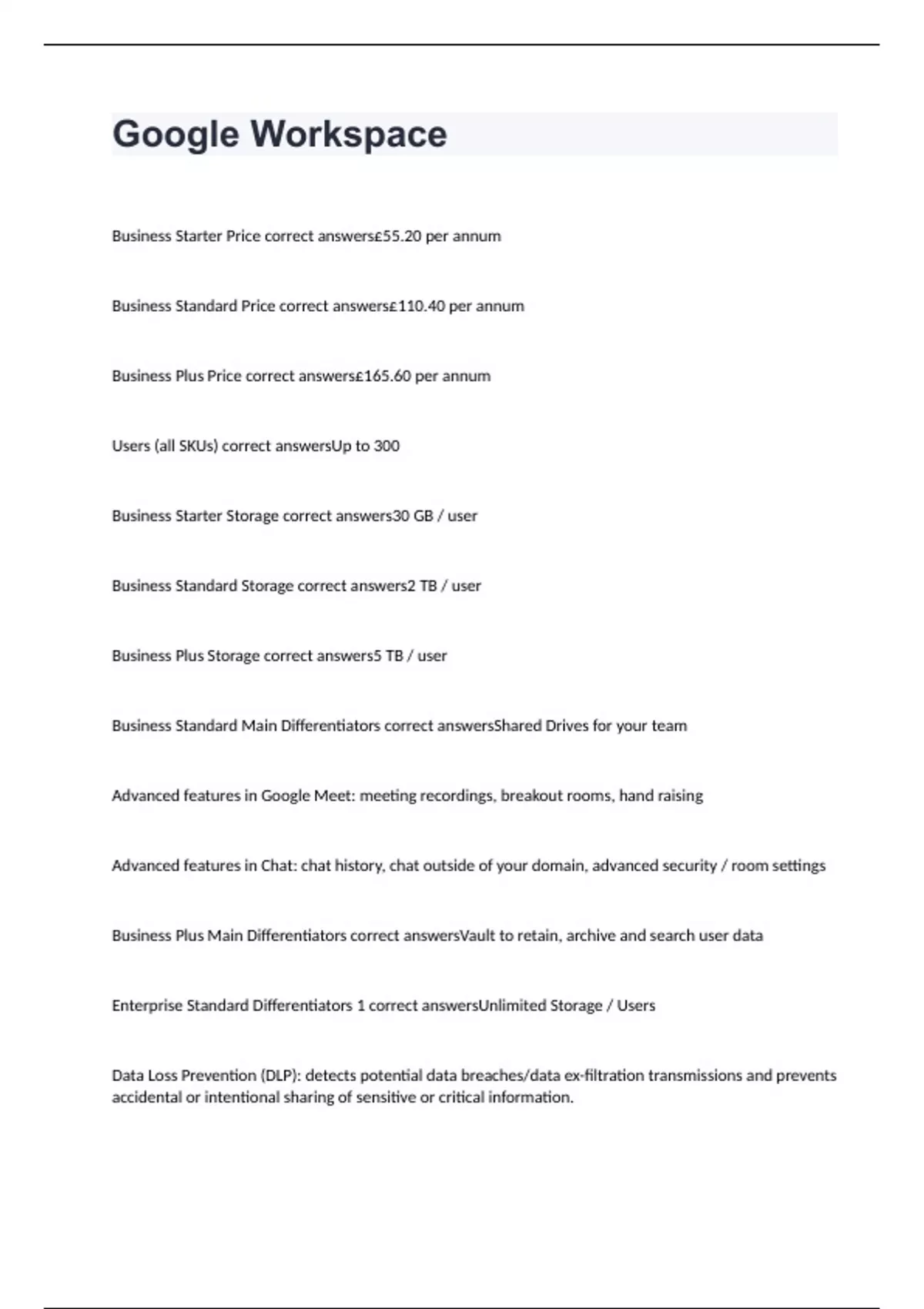 Google Workspace exam 2024 with complete answers - Google Workspace wt ...