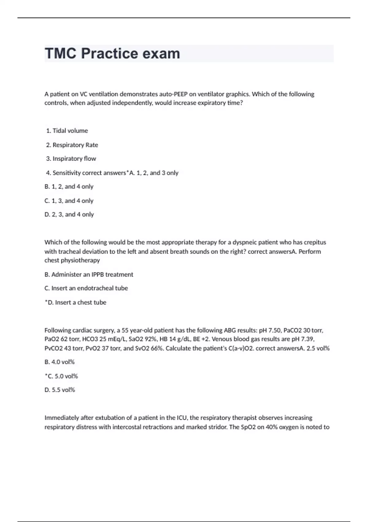 TMC Practice exam 2024 with complete solutions - TMC Practice ex ...