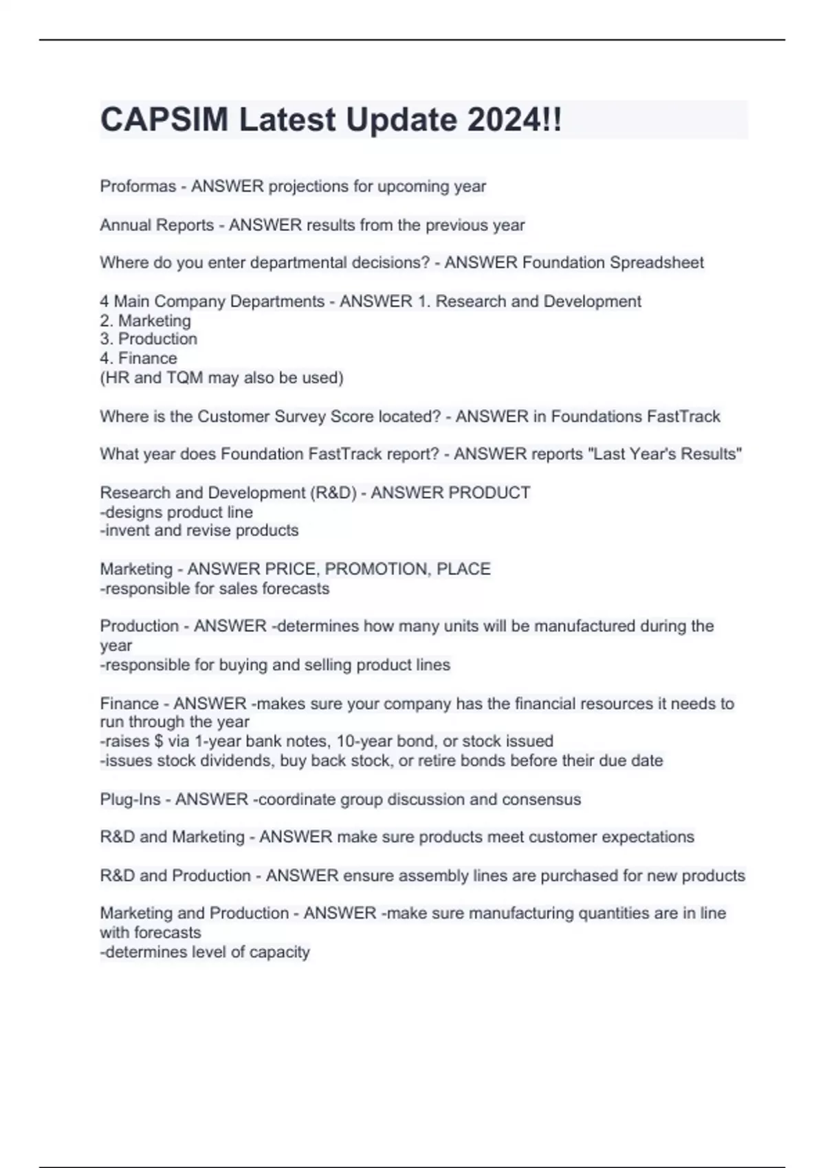 CAPSIM Latest Update 2024!! - CAPSIM - Stuvia US