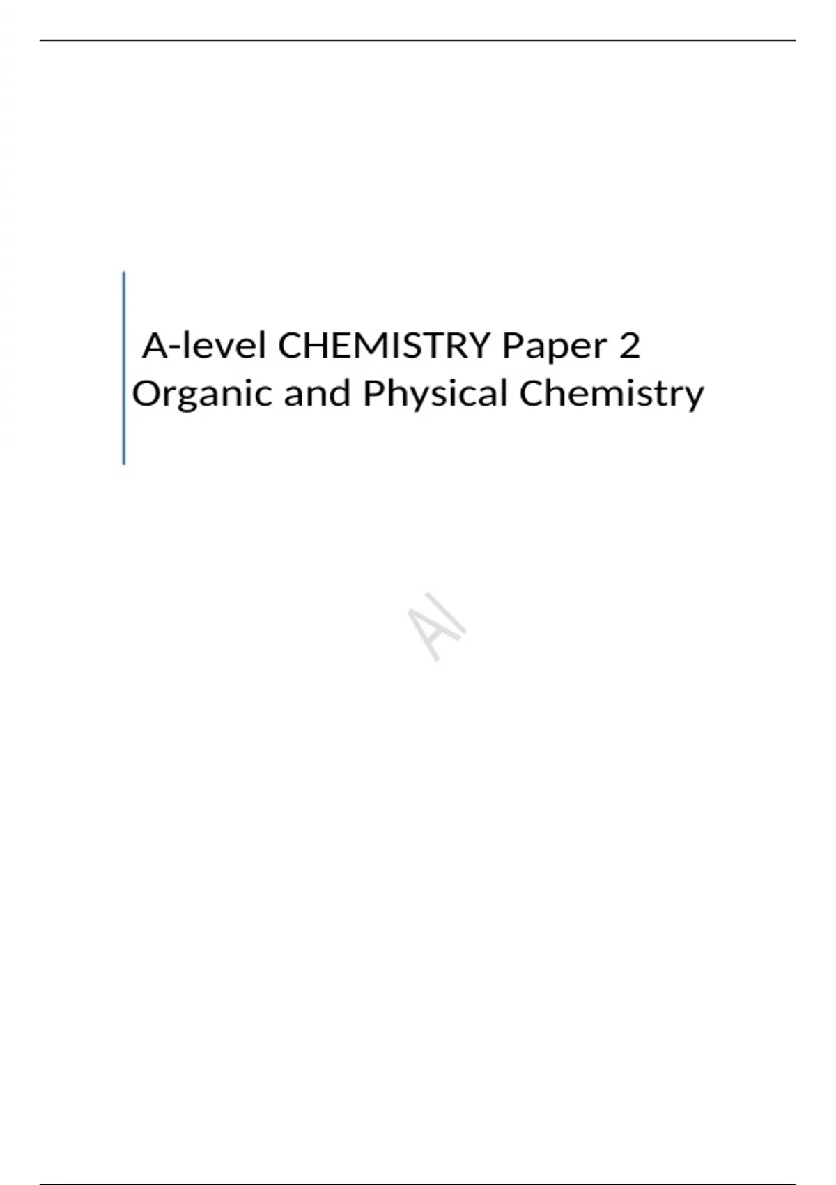 AQA A-level CHEMISTRY Paper 2 QUESTION PAPER AND MARK SCHEME JUNE 2023 ...