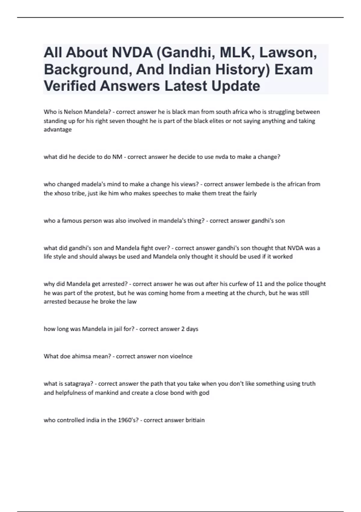 All About NVDA (Gandhi, MLK, Lawson, Background, And Indian History ...