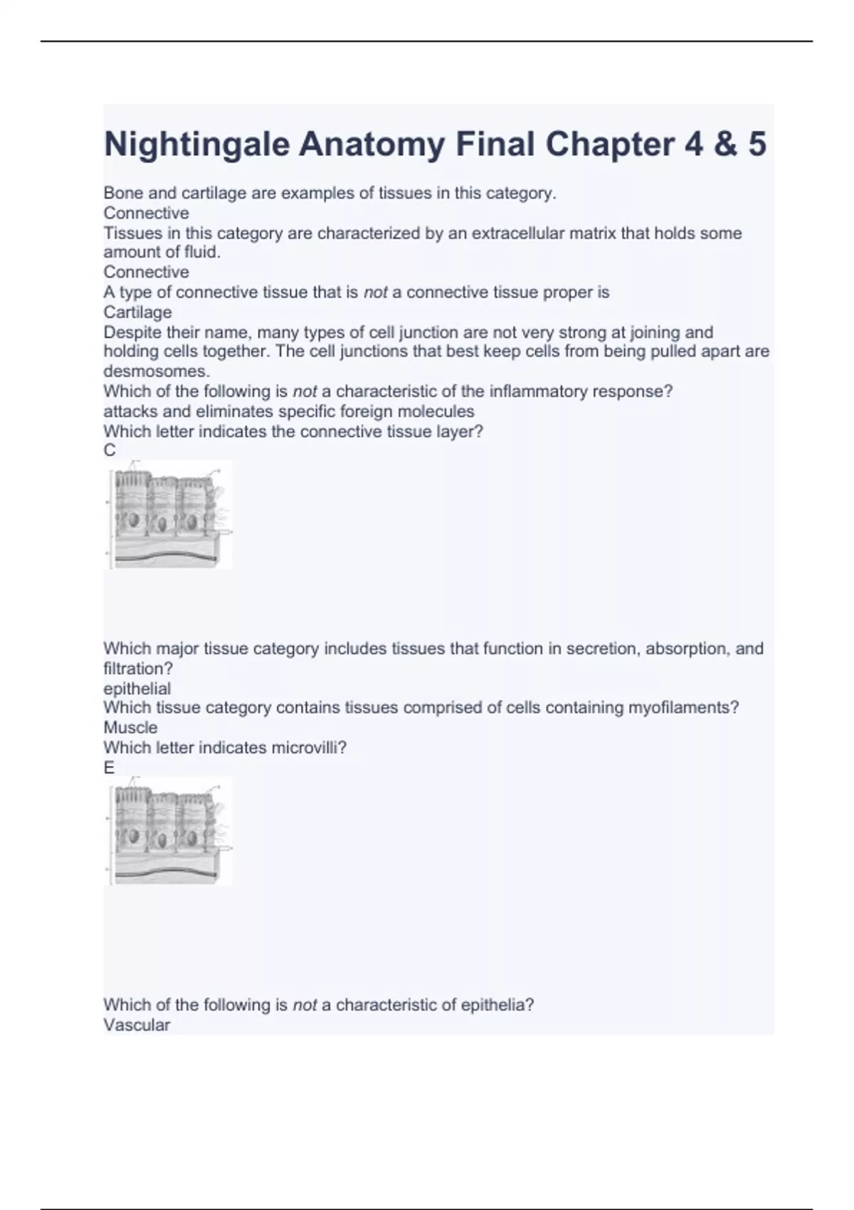 Nightingale Anatomy Final Chapter 4 & 5 - Nightingale Anatomy - Stuvia US