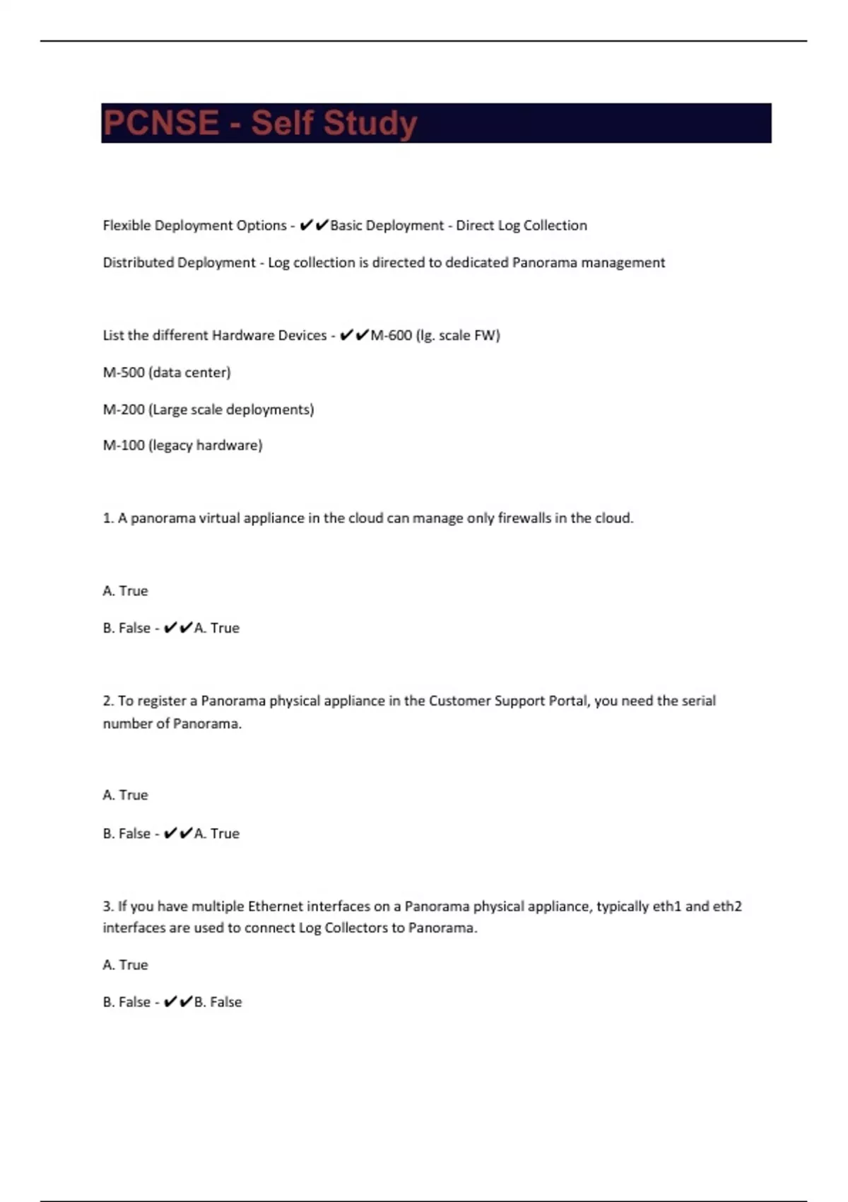 PCNSE - Self Study - PCNSE - Stuvia US