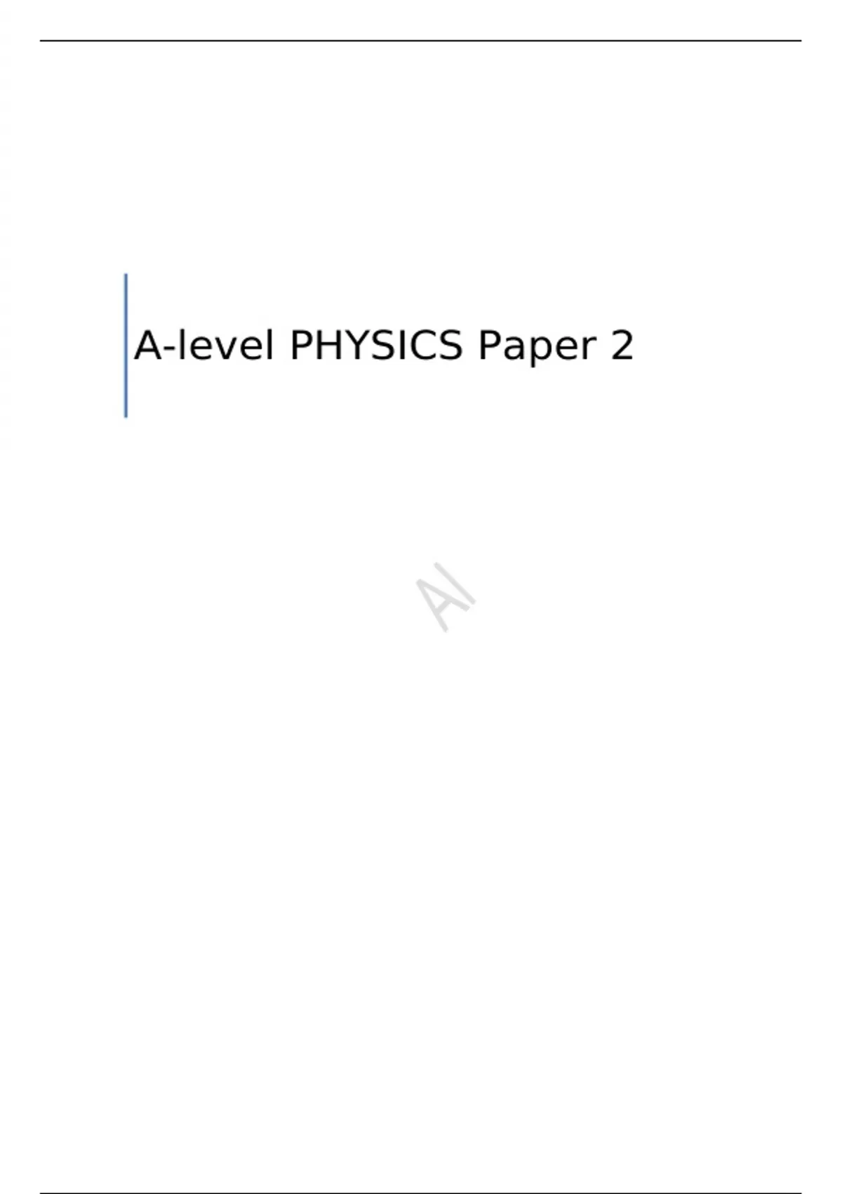 AQA A-level PHYSICS Paper 2 QUESTION PAPER AND MARK SCHEME JUNE 2023 ...