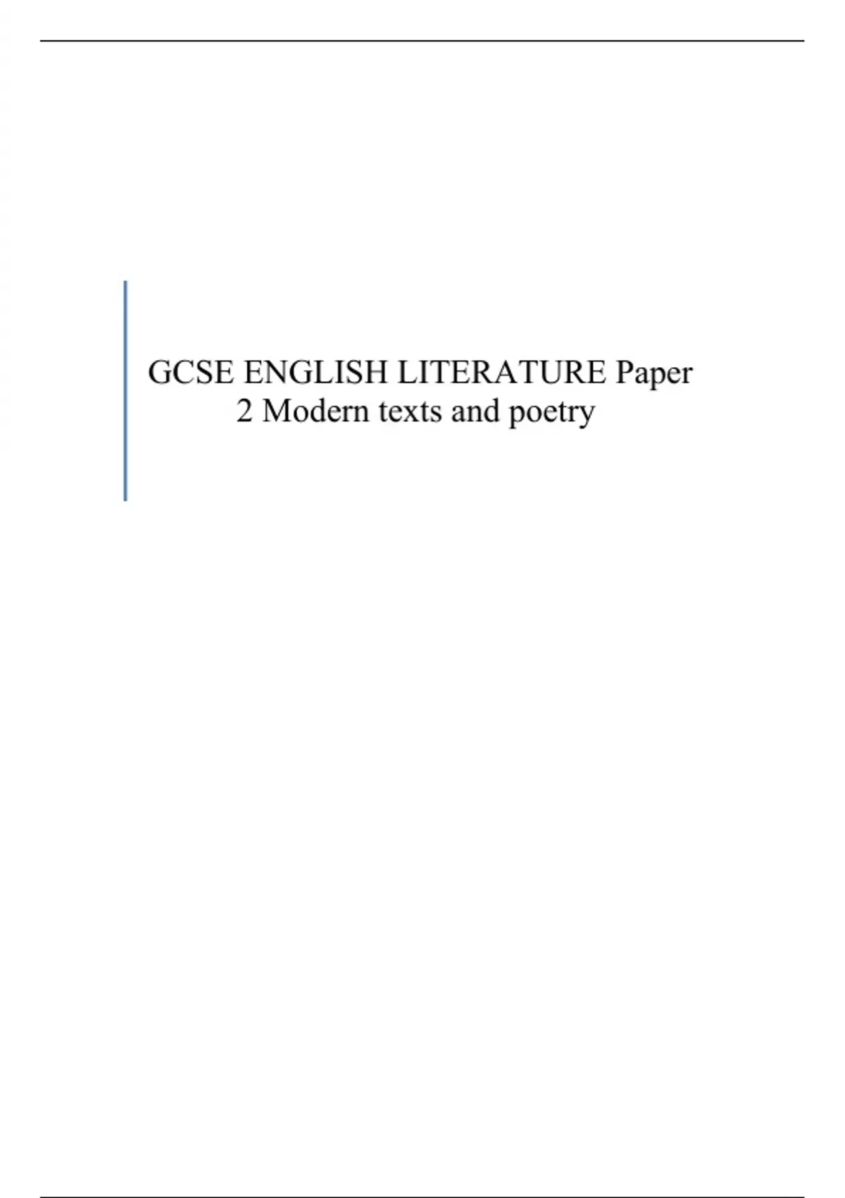 AQA GCSE ENGLISH LITERATURE Paper 2 QUESTION PAPER MAY 2023 - ENGLISH ...