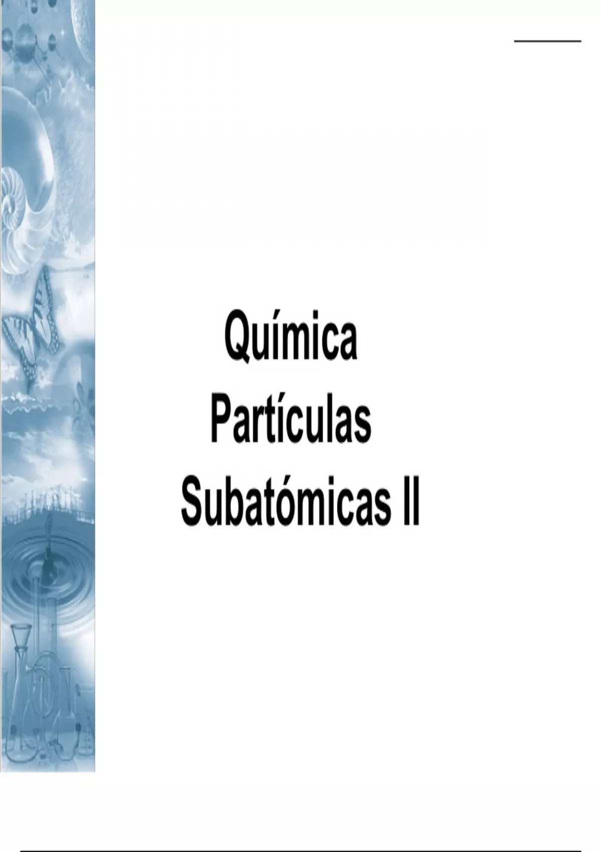 Partículas subatómicas II - Química - Stuvia US