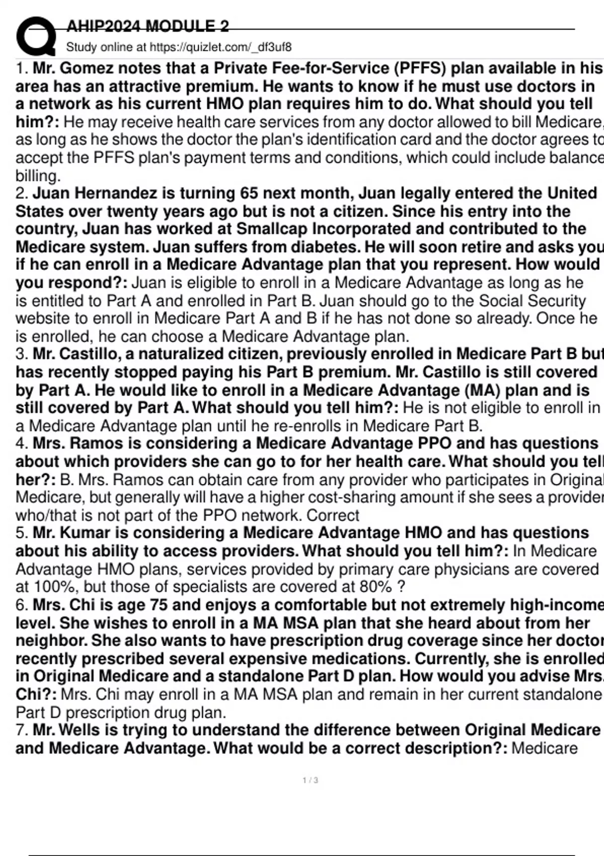 AHIP2024 MODULE 2 QUESTION AND ANSWER 2024 GRADED A+ UPGRADE - Ahip ...