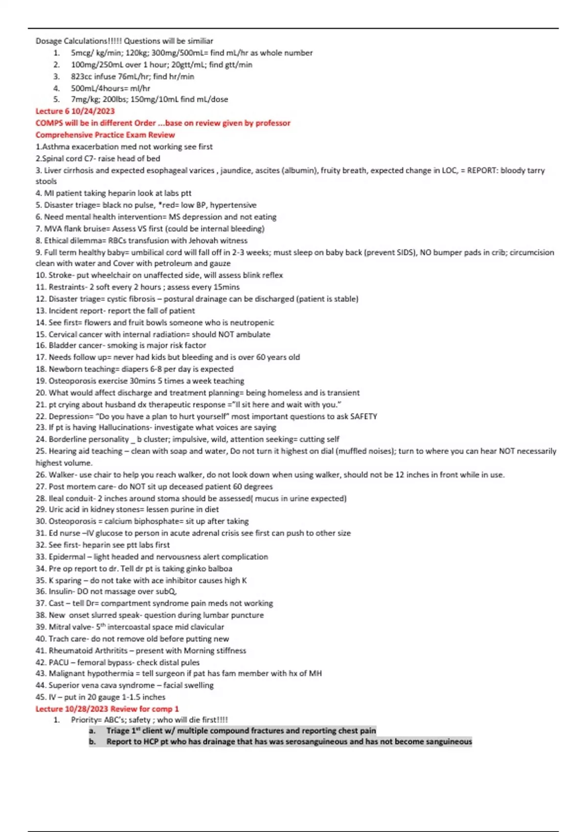 Nur283 Transitions: ALL Comp exams - NUR 283 Comprehensive (NUR283) - Stuvia US