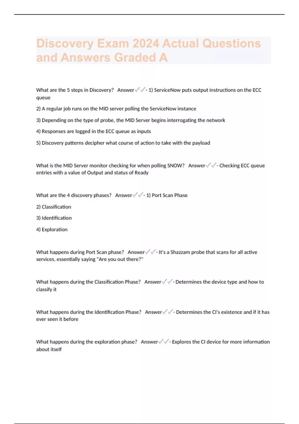 CIS Discovery Bundled Exams with complete solution - Stuvia US