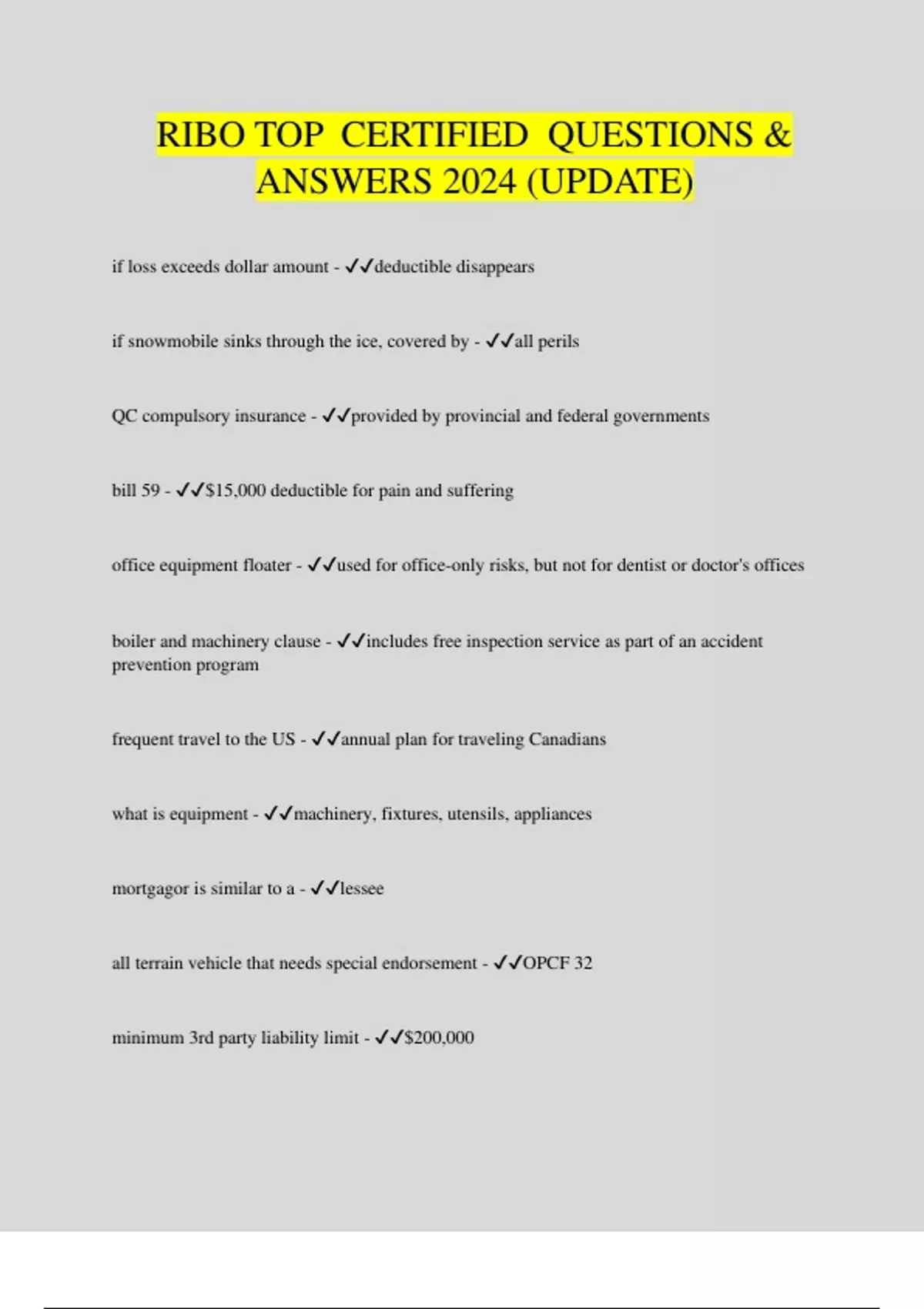 RIBO TOP CERTIFIED QUESTIONS & ANSWERS 2024 (UPDATE) - RIBO ONTARIO ...