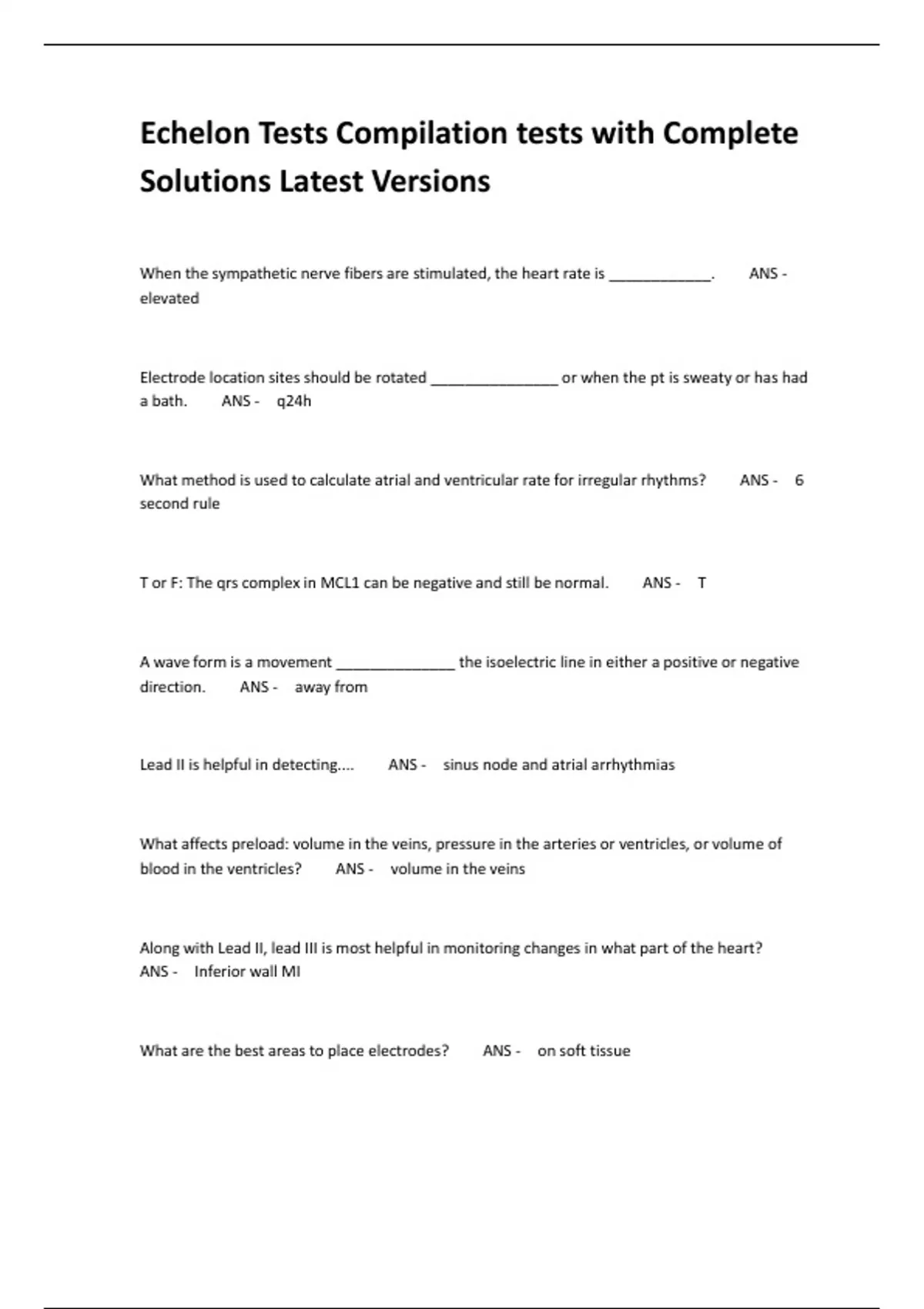 Echelon Tests Compilation tests with Complete Solutions - Echelon tests ...