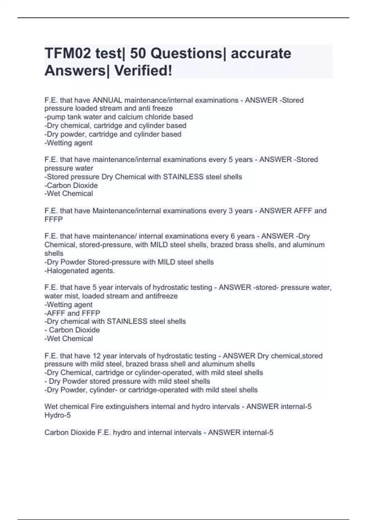 TFM01 EXAM BUNDLE(COMPLETE PACKAGE)(2024 Latest Update)accurated 100% ...