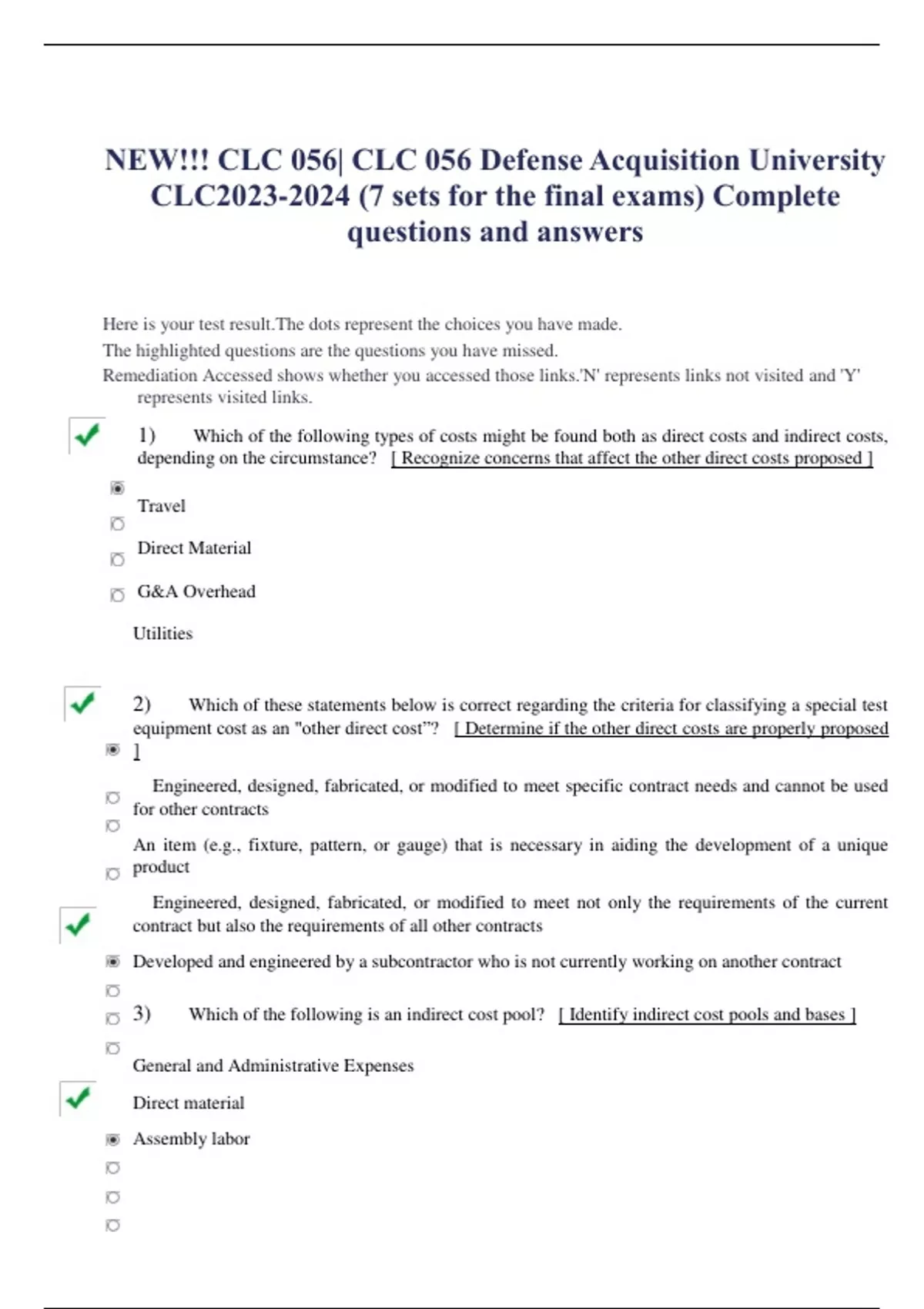 NEW!!! CLC 056| CLC 056 Defense Acquisition University CLC (7 sets for ...