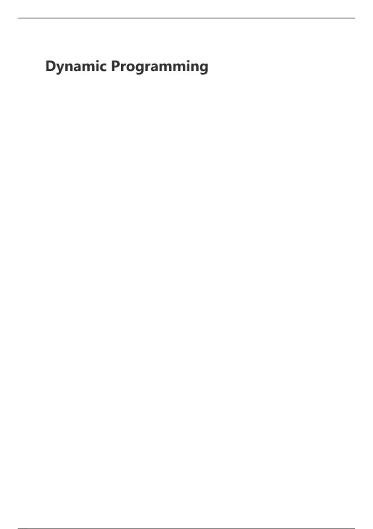 Summary Dynamic Programming 2023/2024 - CS321 (ALGORITHMS) - Stuvia US