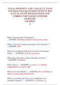 TEXAS PROPERTY AND CASUALTY EXAM AND PRACTICE QUESTIONS NEWEST 2024 ...