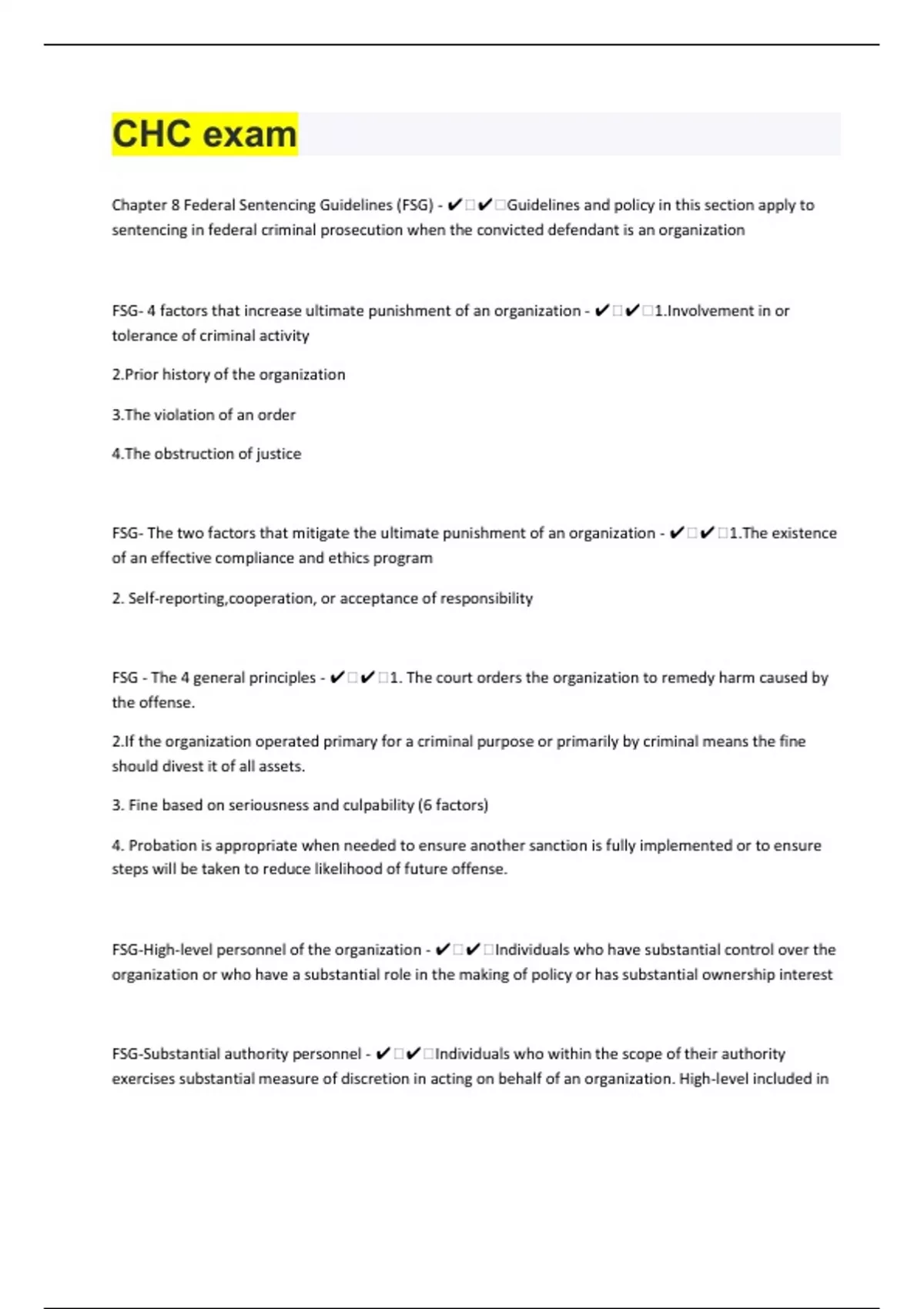 CHC 81 exam Questions with 100% Correct Answers | Verified | Updated ...