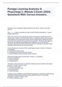 Portage Learning Anatomy & Physiology 2: Module 2 Exam (2024) Questions ...