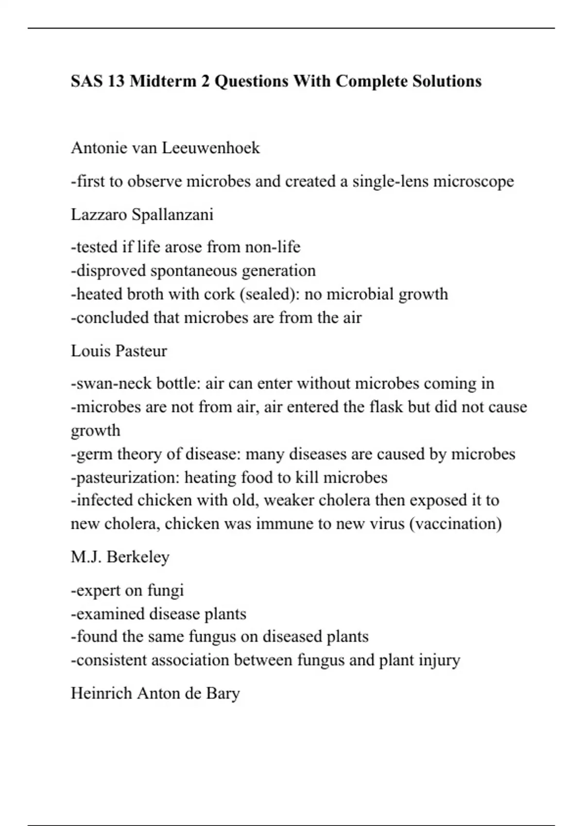 SAS 13 Midterm 2 Questions With Complete Solutions - SAS 13 - Stuvia US