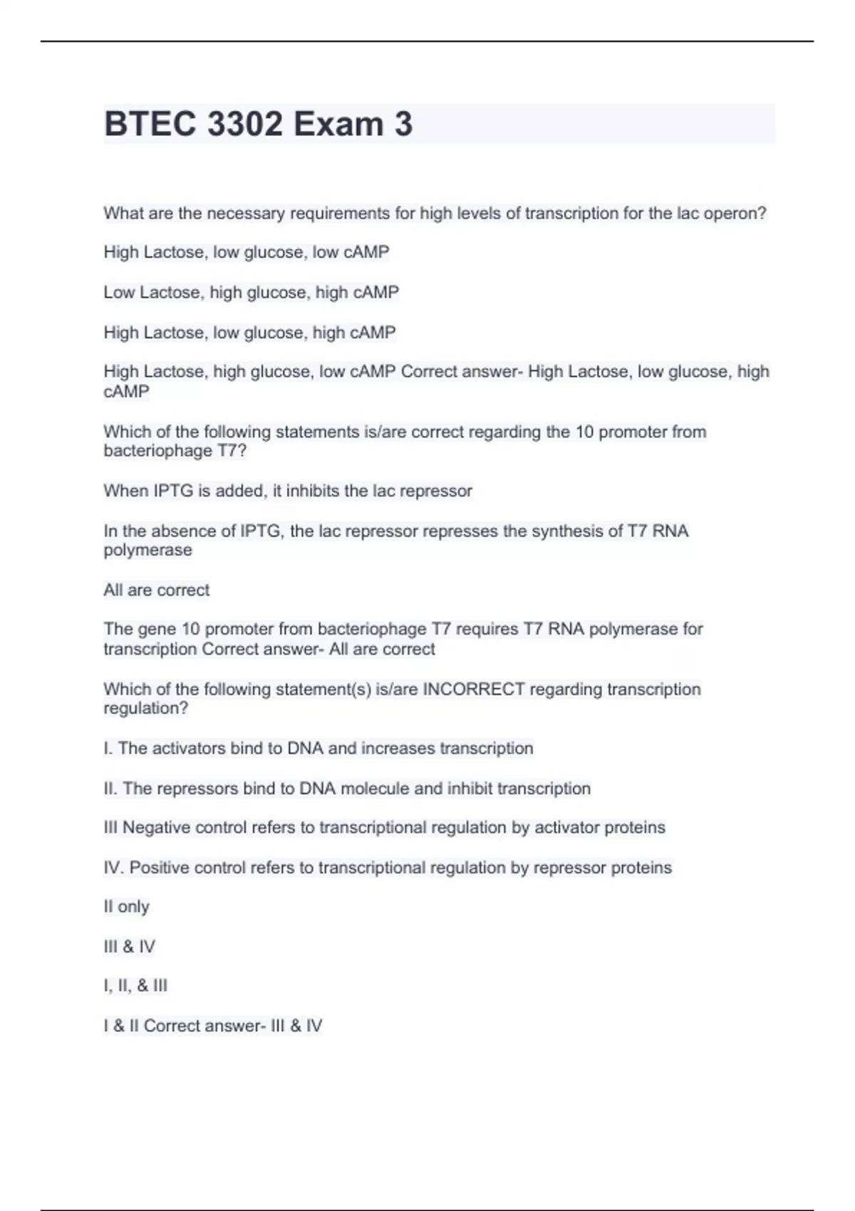 BTEC 3302 Exam 3 Latest 2024 with complete solution - Nursing course ...