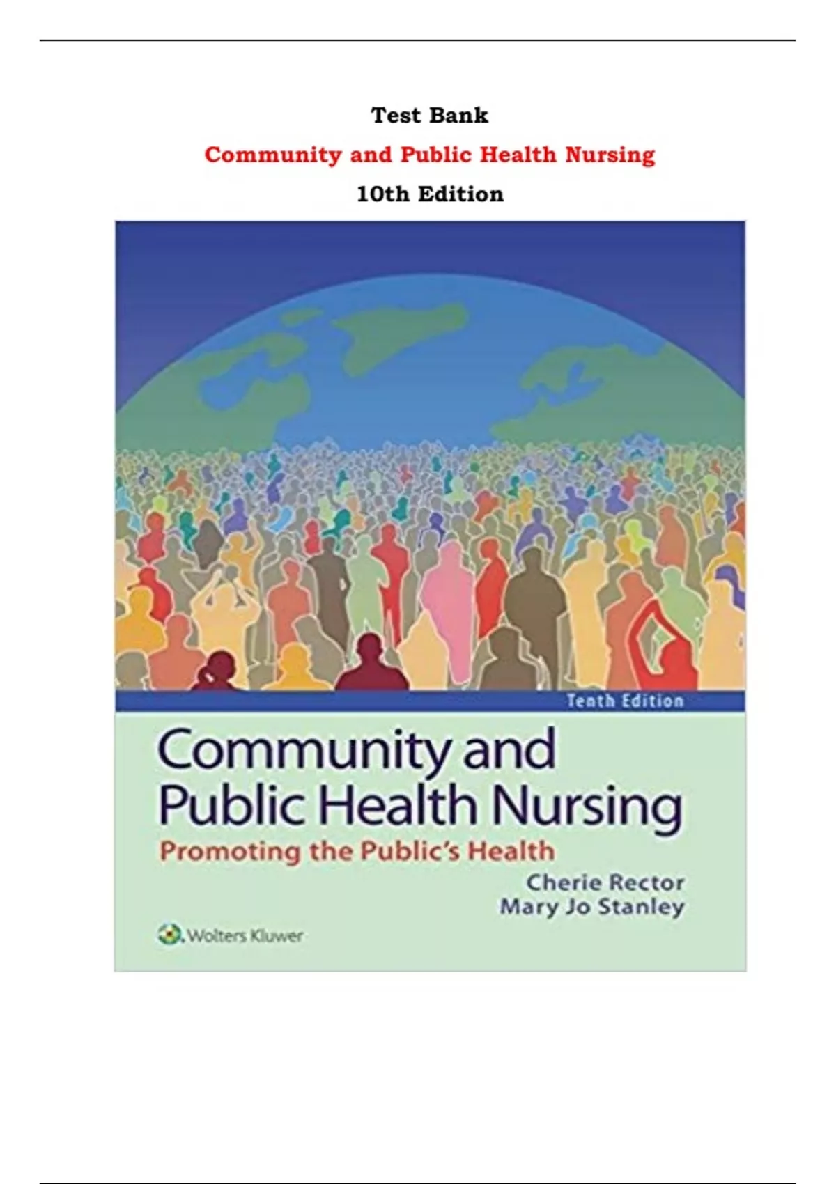Test Bank For Community and Public Health Nursing 10th Edition By ...