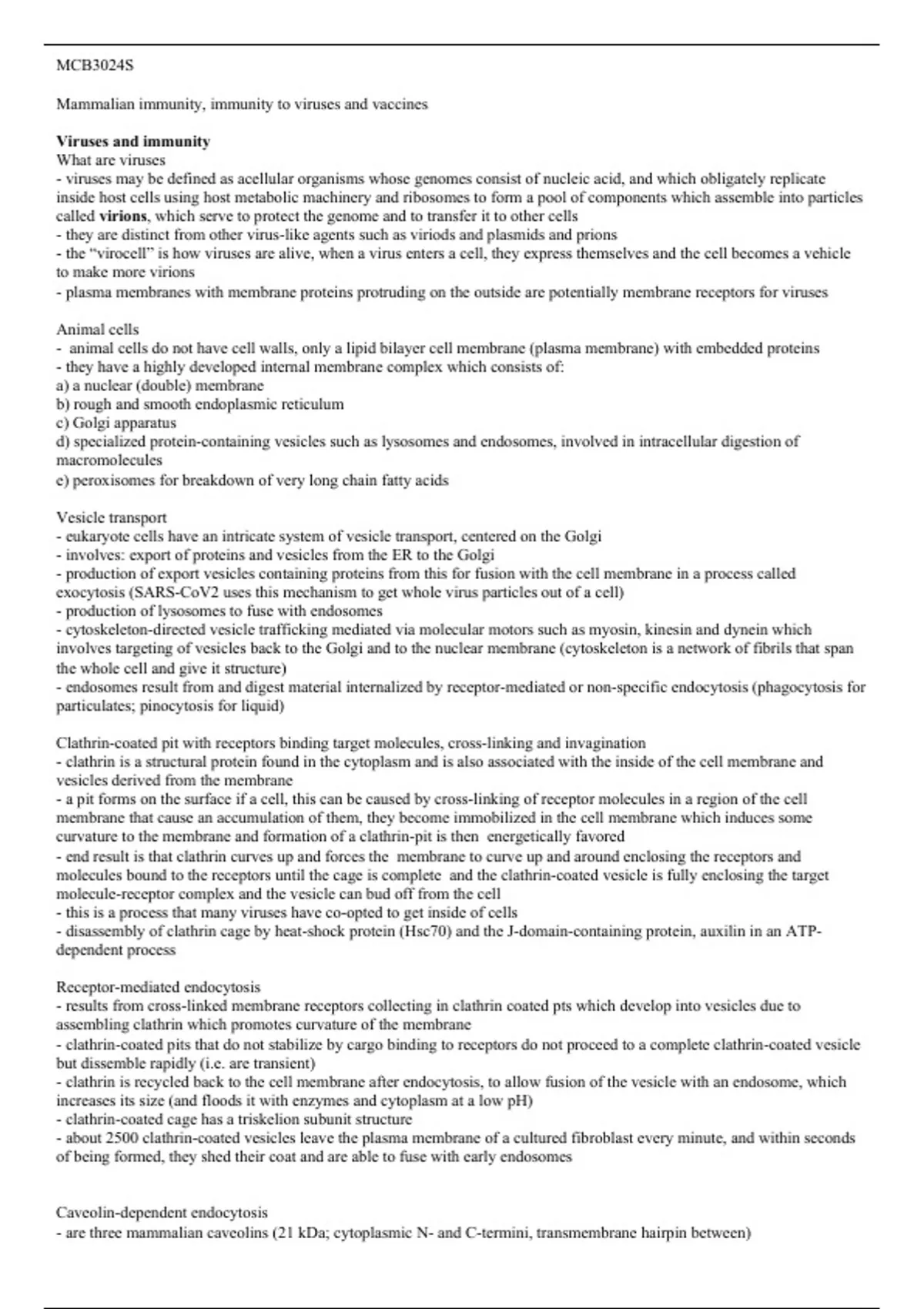Introduction to mammalian immunity, immunity to viruses and vaccines ...