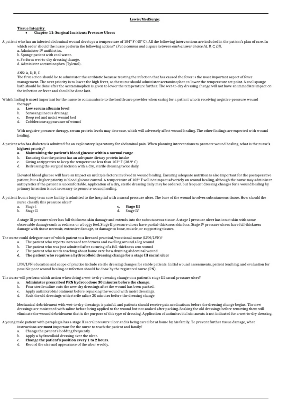 NURS Surgical Unit 4 Lewis Perry Medsurge 2024- Florida Atlantic ...