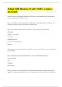 AMERICAN ASSOCIATION of AIRPORT EXECUTIVES -AAAE CM Module 2 with 100% correct answers - AAAE CM ...