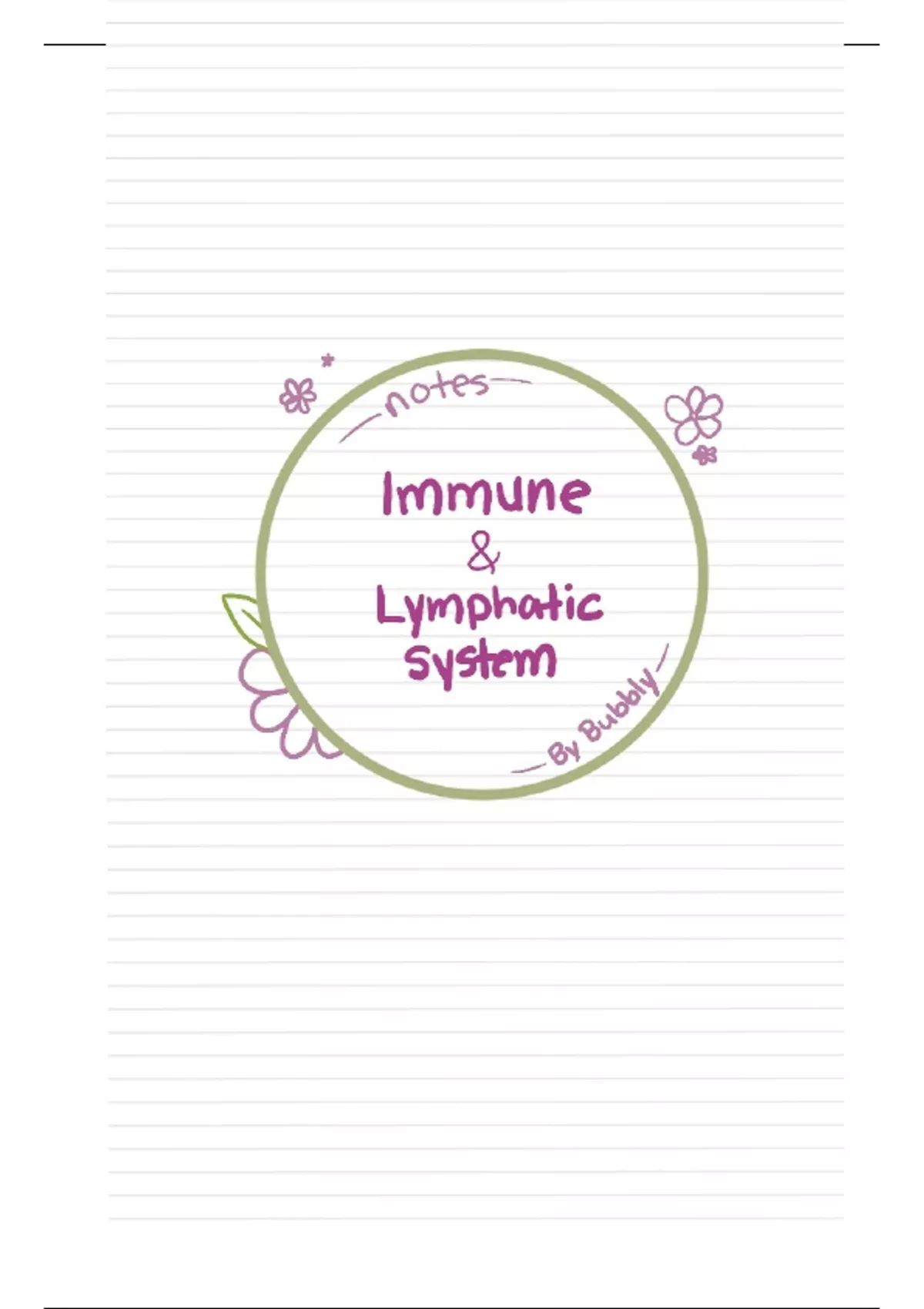 Functions of the Immune/Lymphatic System White Blood Cells - Stuvia US