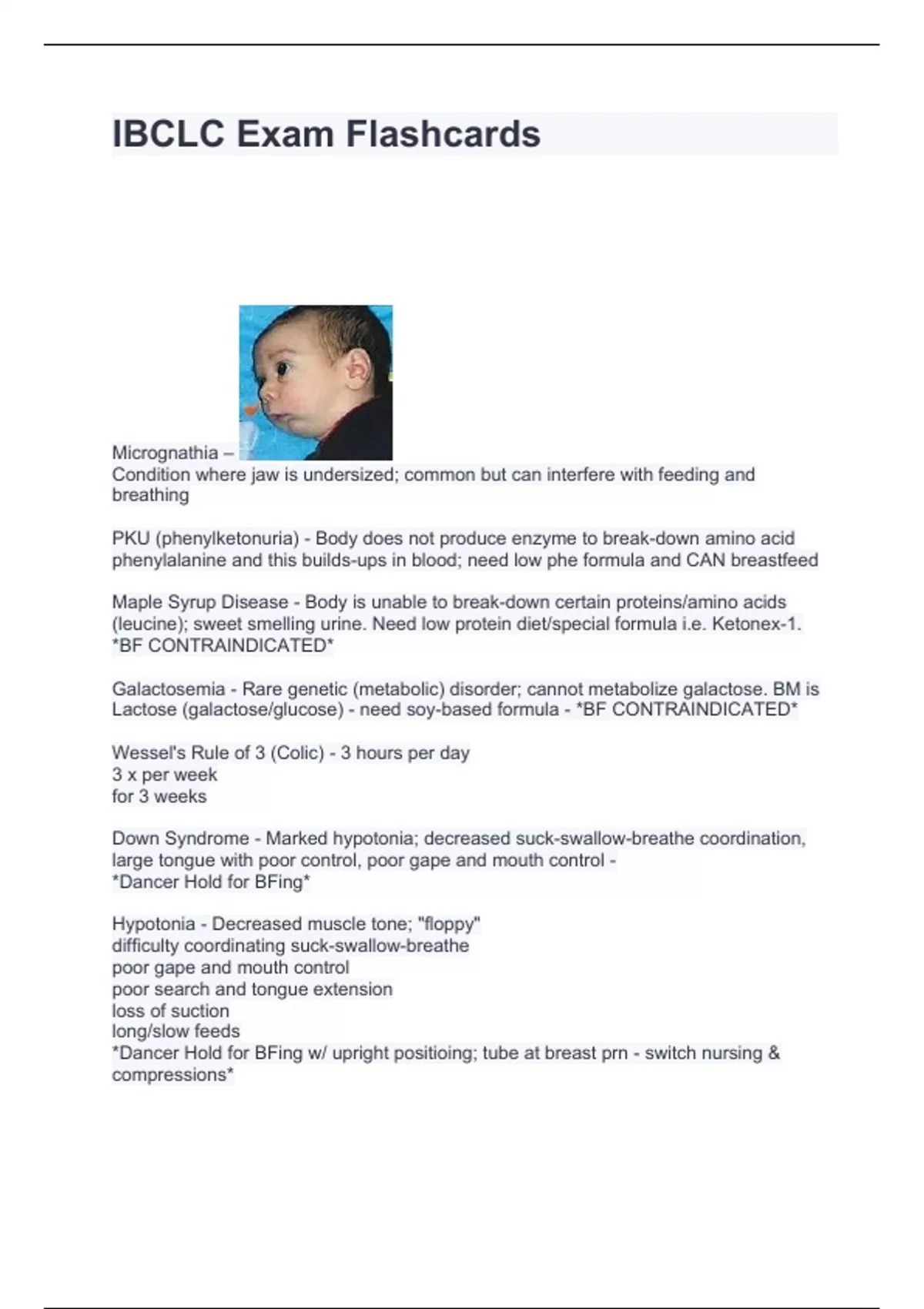 IBCLC Exam Flashcards 2024 with complete solution - Nursing - Stuvia US