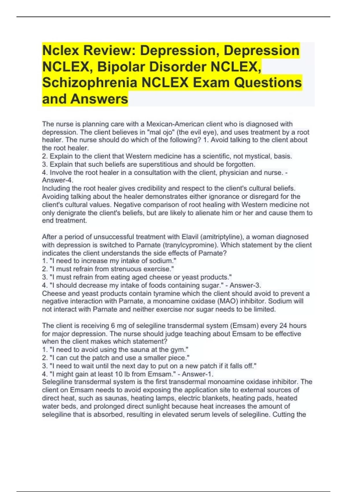 Nclex Review: Depression, Depression NCLEX, Bipolar Disorder NCLEX ...