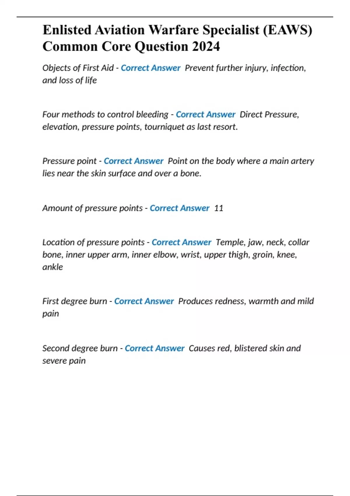 Enlisted Aviation Warfare Specialist (EAWS) Common Core Question 2024 - Enlisted Aviation ...