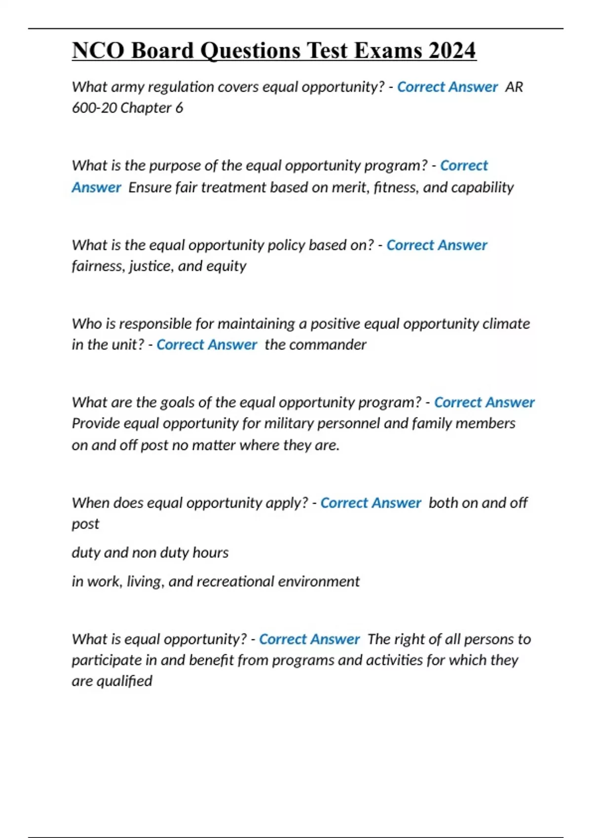 NCO Board Questions Test Exams 2024 - NCO Board Questios Tet Exms 2024 ...