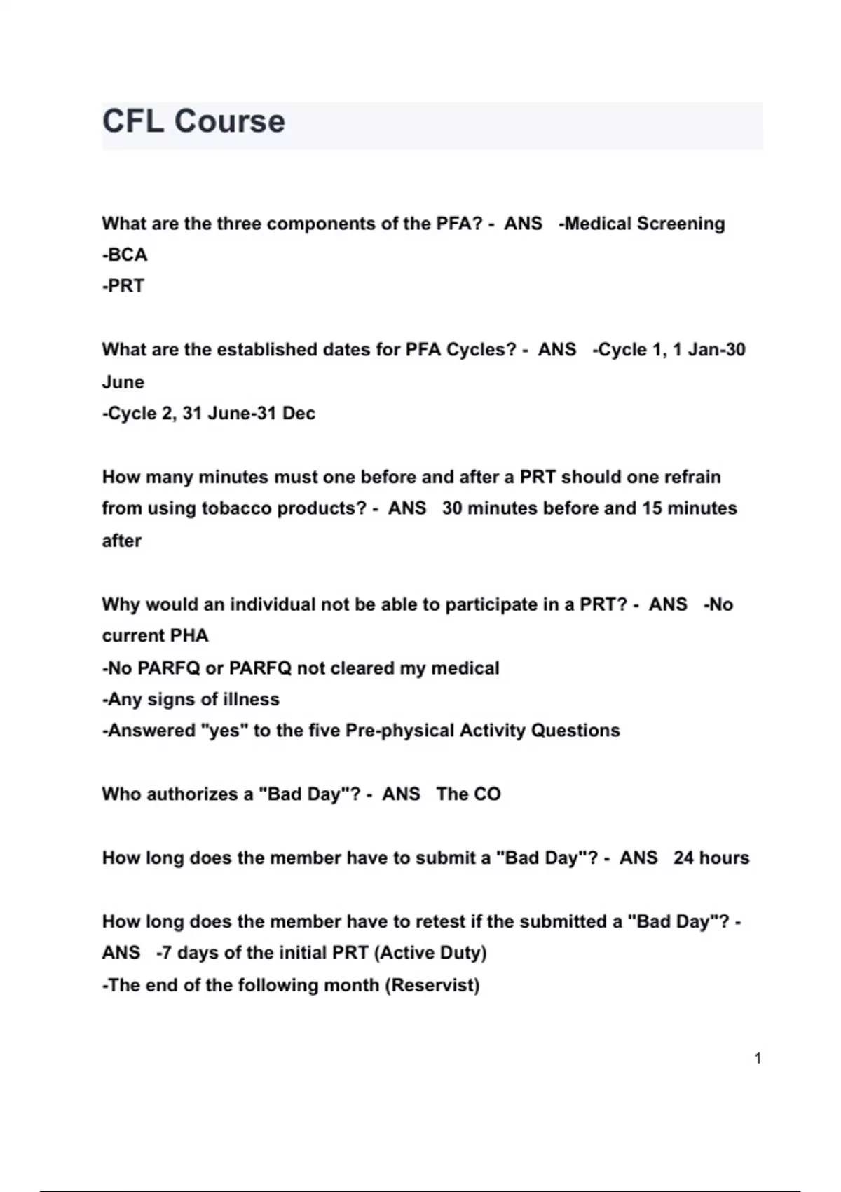 CFL Course QUESTIONS & ANSWERS 2024 ( A+ GRADED 100% VERIFIED) - CFL ...