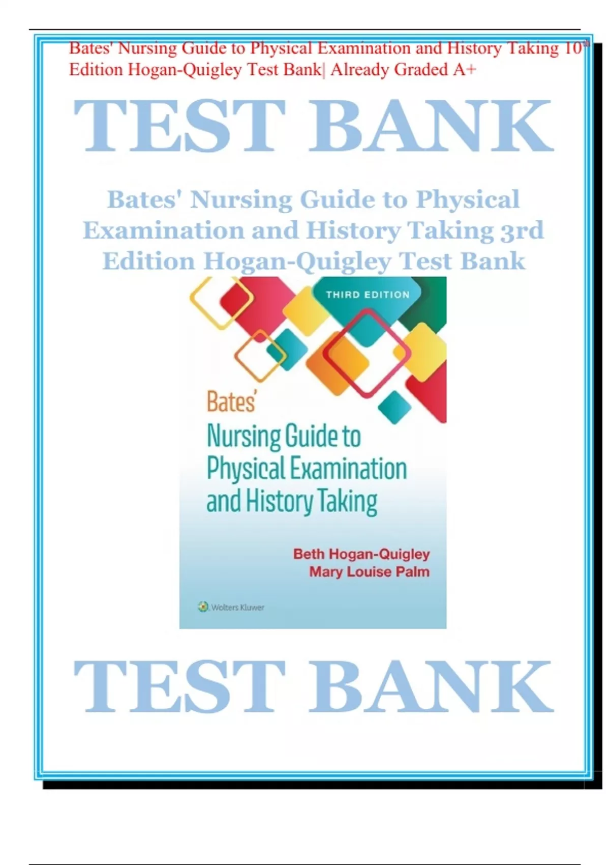 Bates' Nursing Guide to Physical Examination and History Taking 10th ...