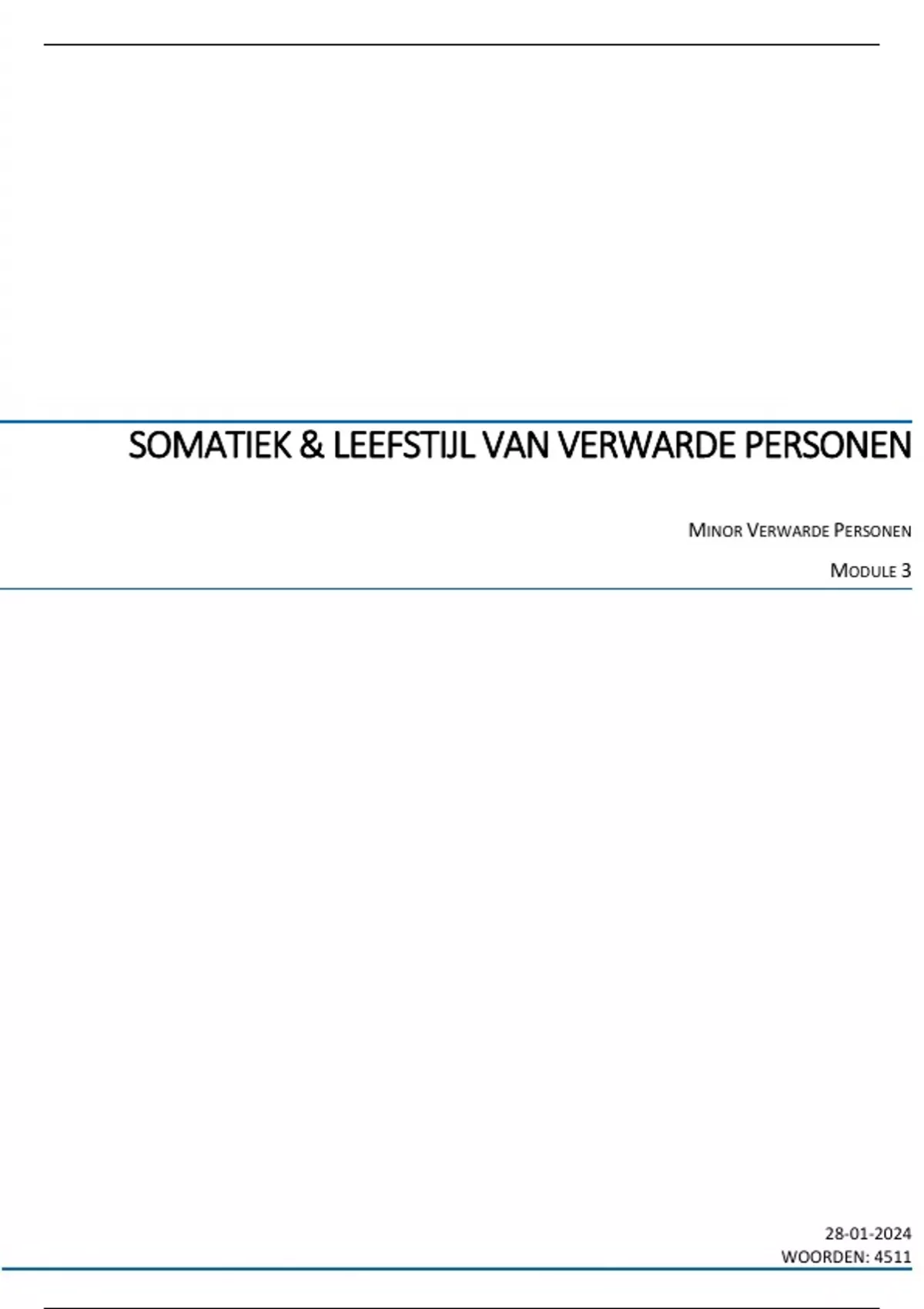 Module 3 - verwarde personen - somatiek en leefstijl verwarde personen ...