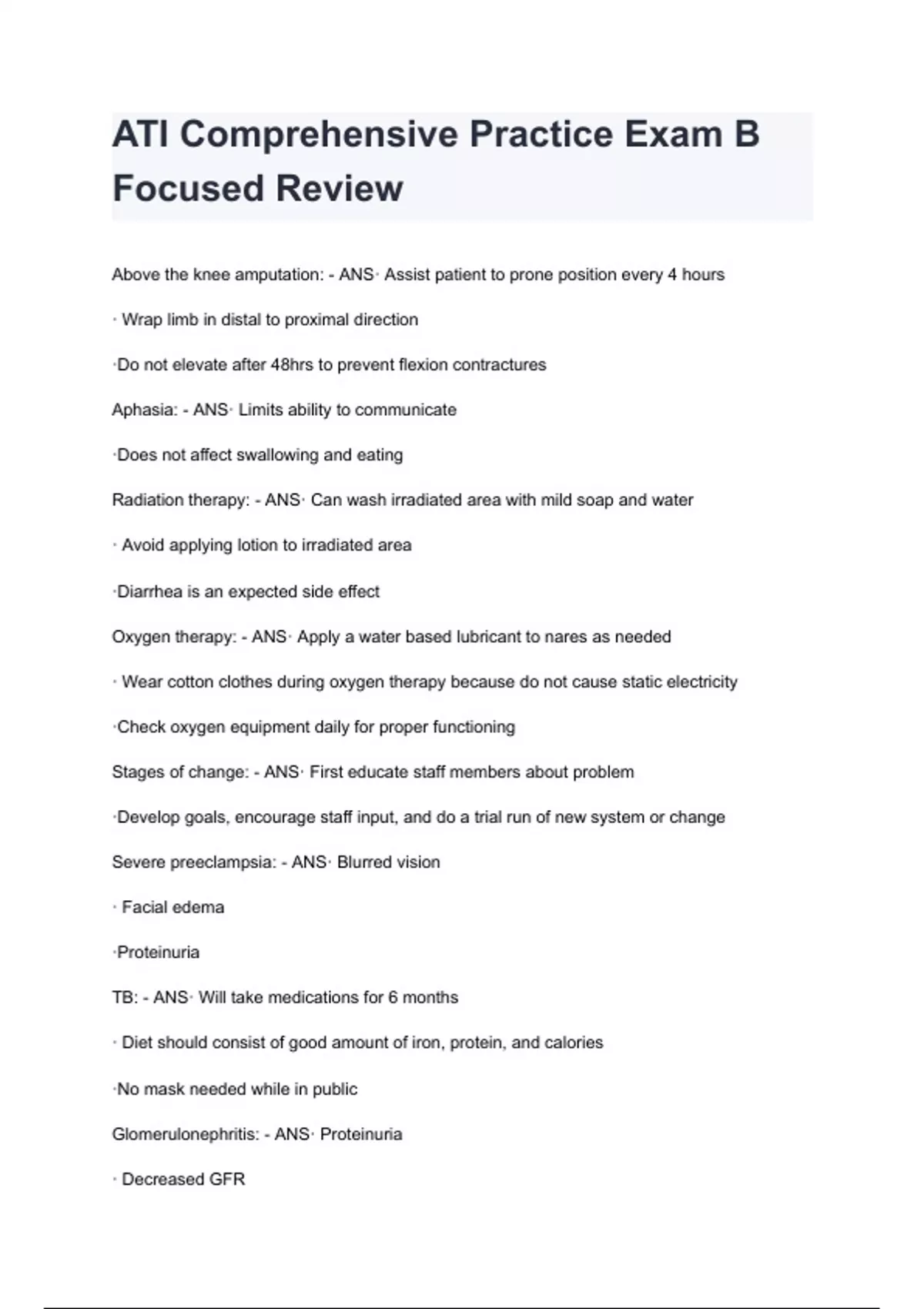 ATI Comprehensive Practice Exam B Focused Review 2024/2025 graded A+ ...