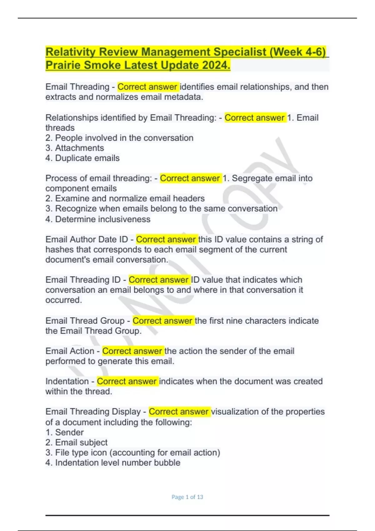 Relativity Review Management Specialist (Week 4-6) Prairie Smoke Latest ...