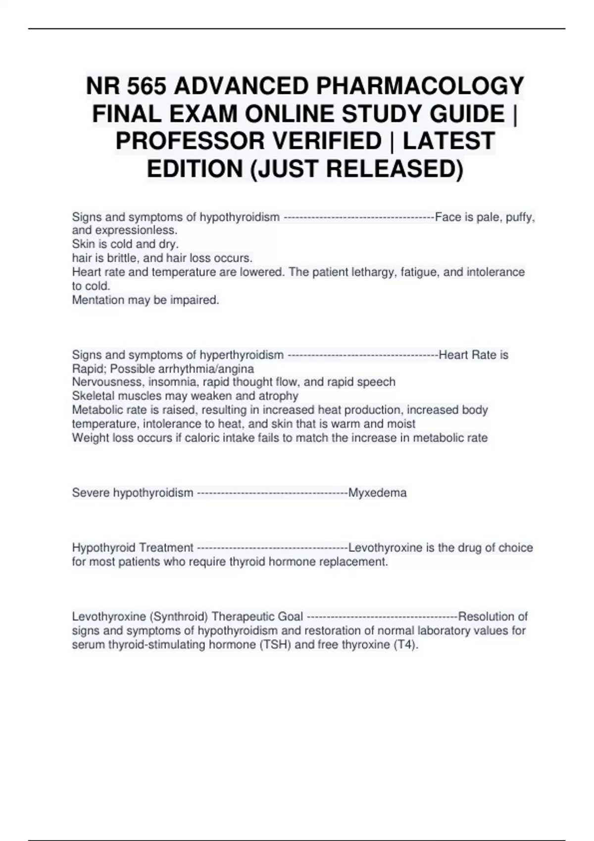 NR565 ADVANCED PHARMACOLOGY EXAM BUNDLE 2024 | DIFFERENT 2024 MIDTERM ...