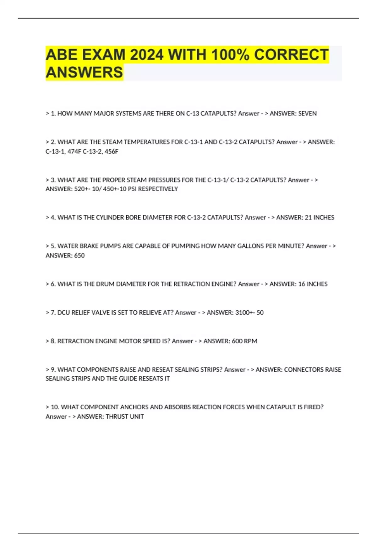 ABE EXAM 2024 WITH 100% CORRECT ANSWERS - ABE - Stuvia US