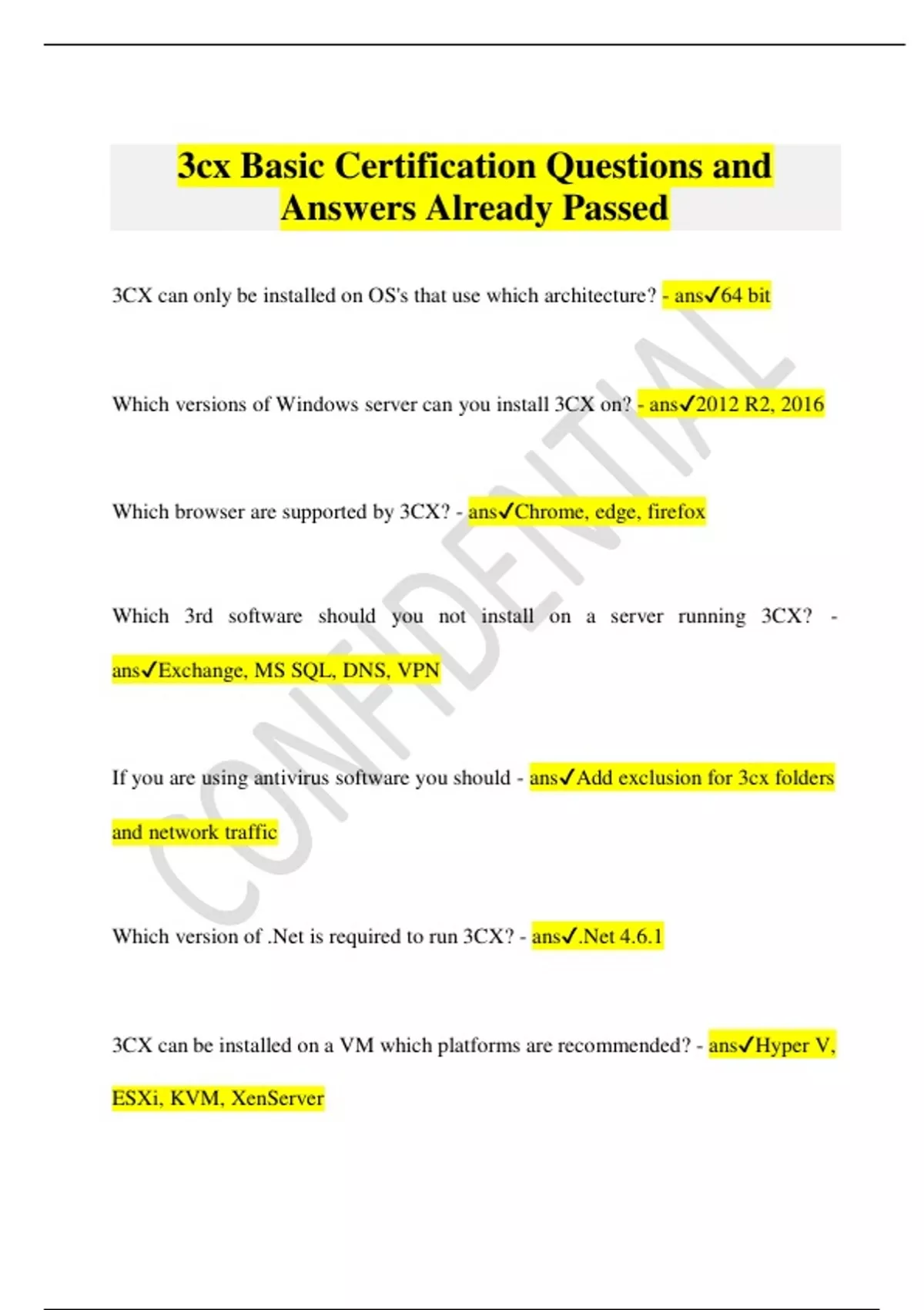 3cx Basic Certification Questions and Answers Already Passed** - 3cx ...