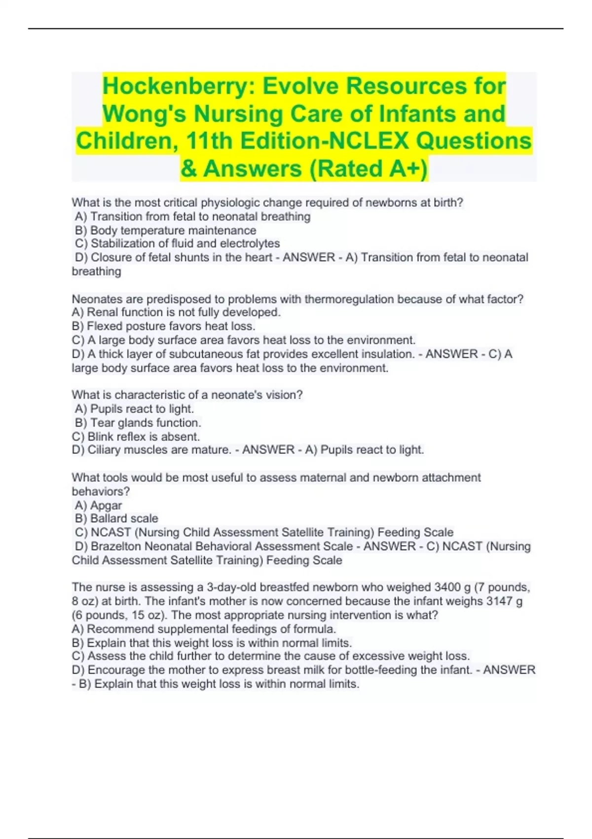 Hockenberry: Evolve Resources for Wong's Nursing Care of Infants and Children, 11th Edition ...