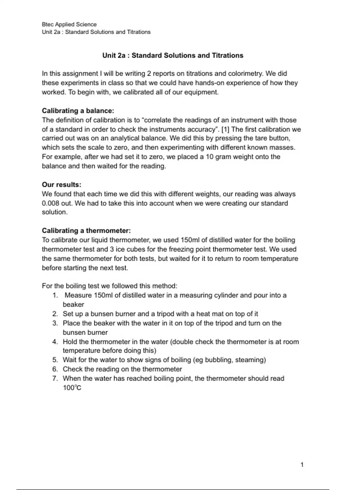 BTEC Applied Science - Unit 2a - standard solutions and titrations ...