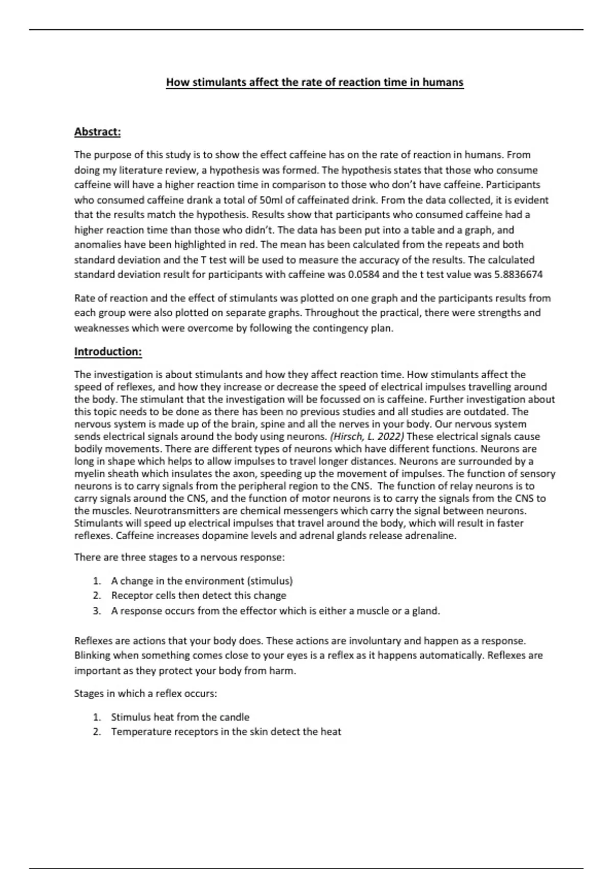 Btec Applied Science Unit 6c Distinction Unit 6 Investigative Project Stuvia Uk