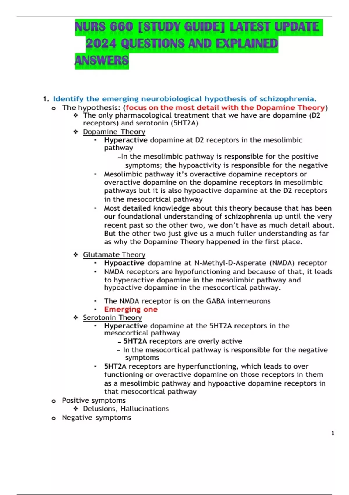 NURS 660 [STUDY GUIDE] LATEST UPDATE 2024 QUESTIONS AND EXPLAINED ...