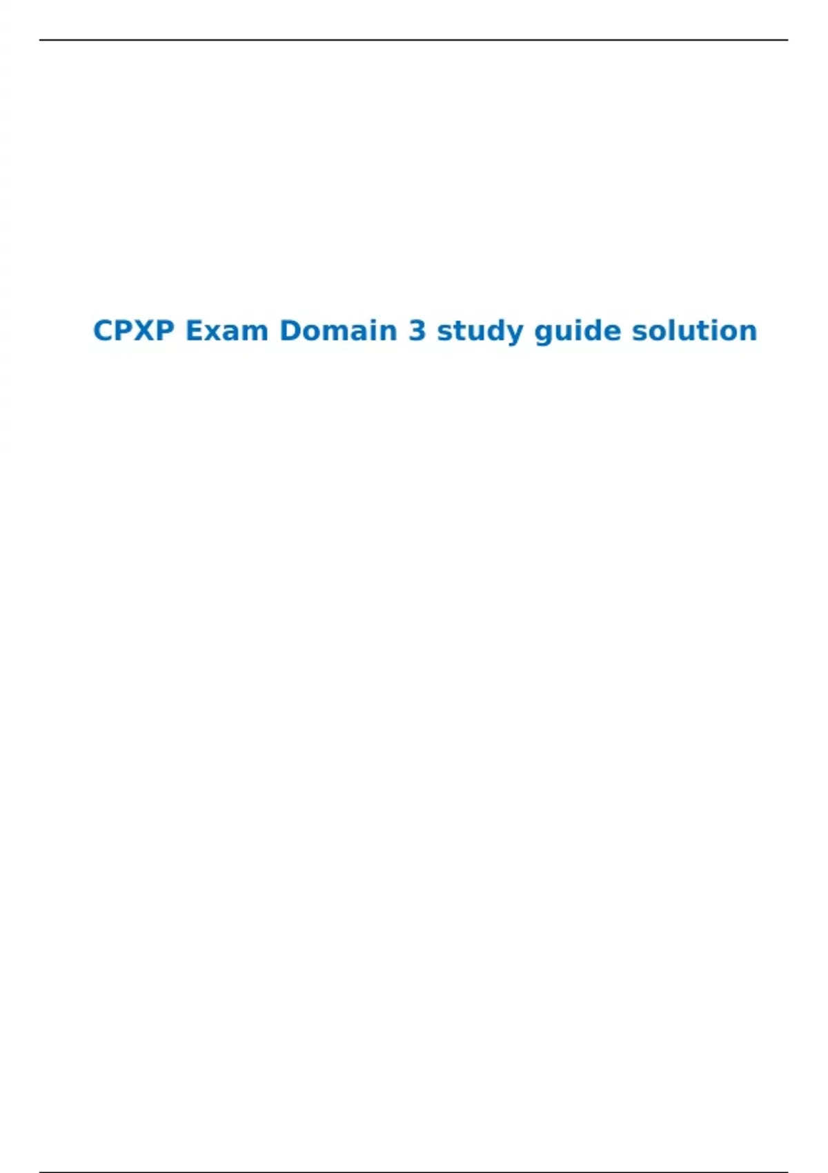 CPXP Exams {Bundle Compilation} - Stuvia US