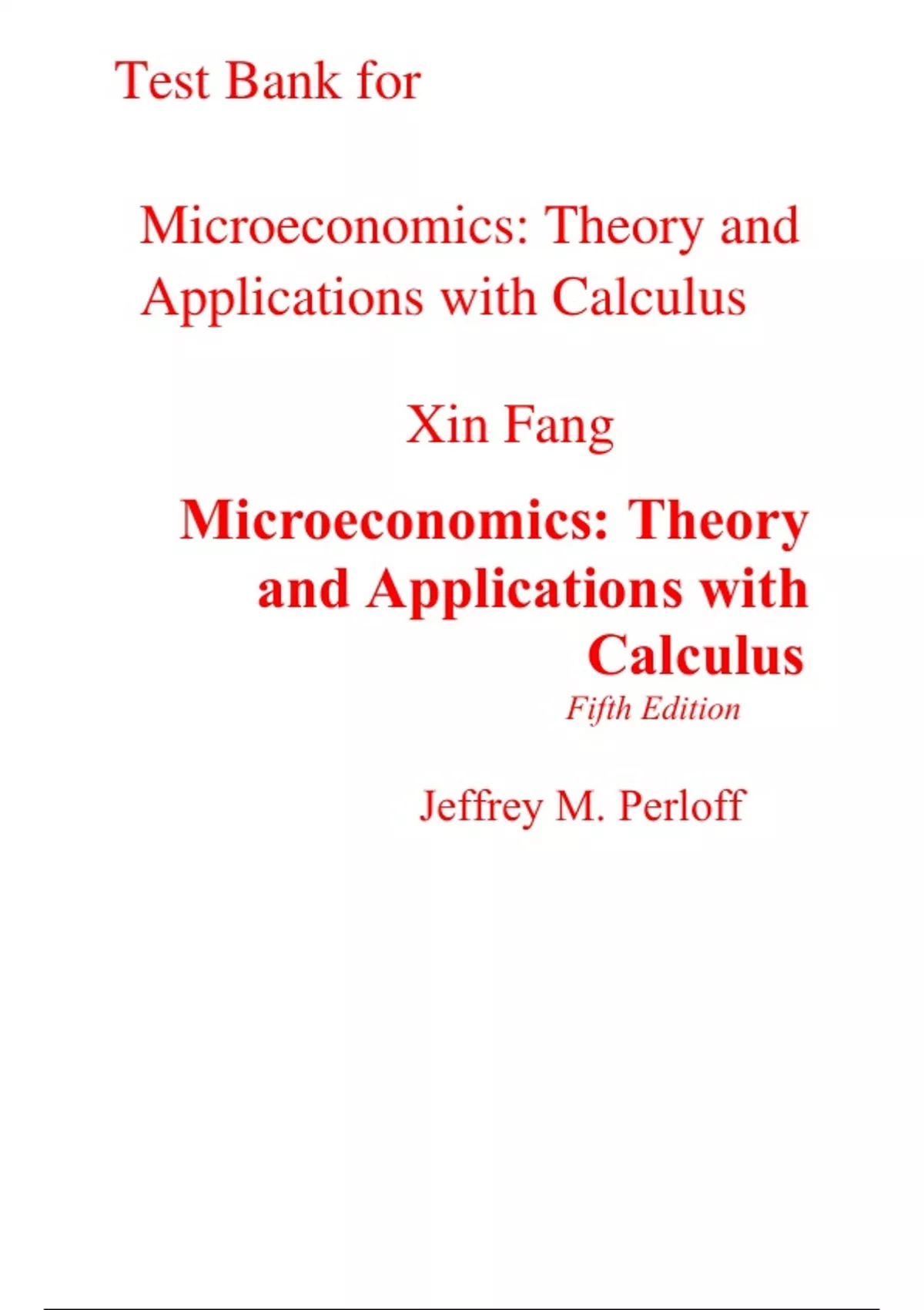 Instructor Manual With Test Bank For Microeconomics Theory and ...