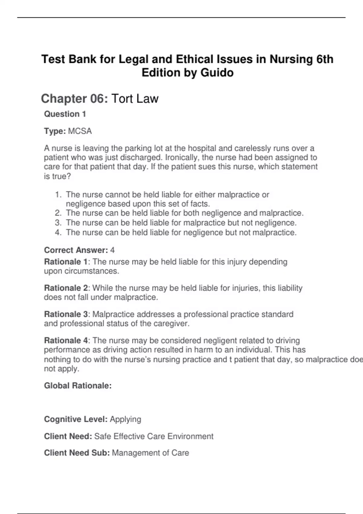 Test-Bank-for-Legal-and-Ethical-Issues-in-Nursing-6th-Edition-by-Guido ...