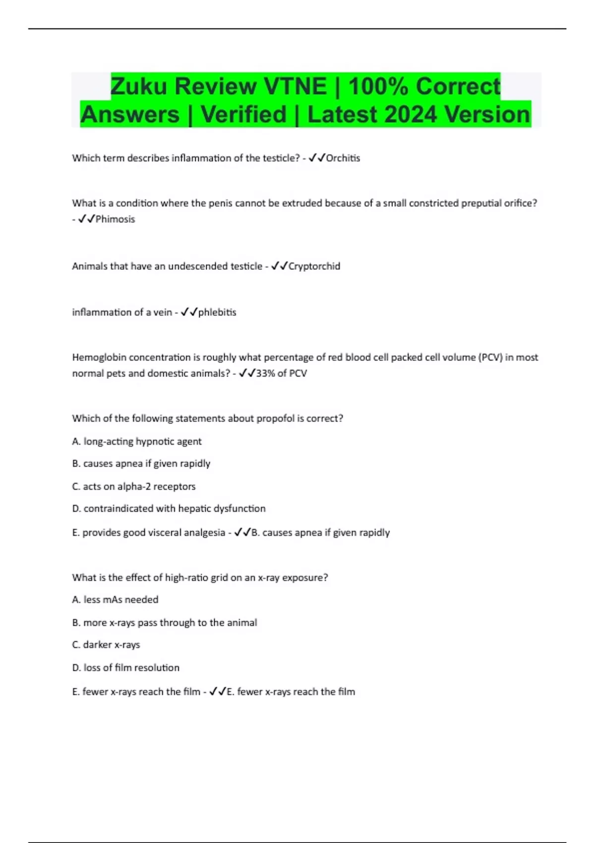 Zuku Review VTNE | 100% Correct Answers | Verified | Latest 2024 ...