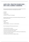 AAPC CPB - PRACTICE EXAM B 2024 WITH 100% CORRECT ANSWERS - AAPC CPB - - Stuvia US